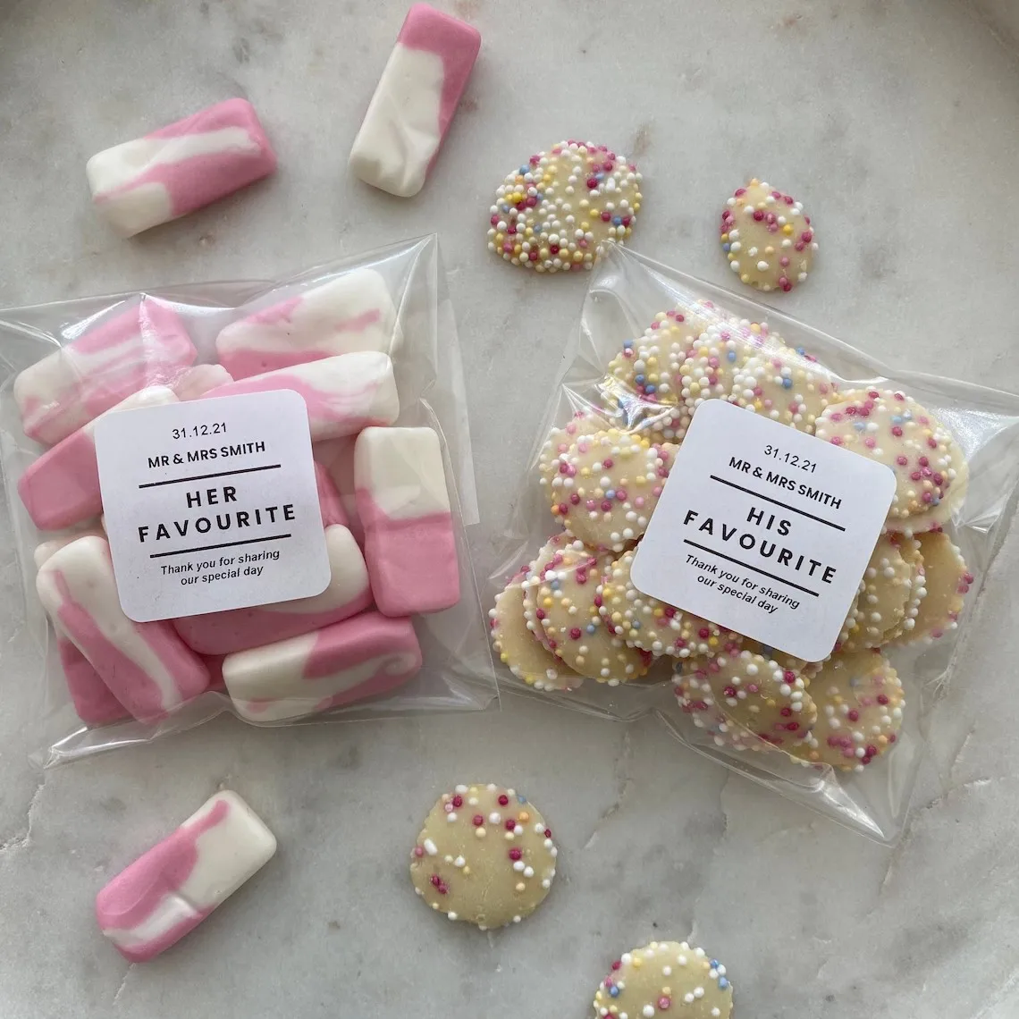 20PCS-Fill-your-own-Wedding-Favours-His-Her-Favourite-Personalised ...