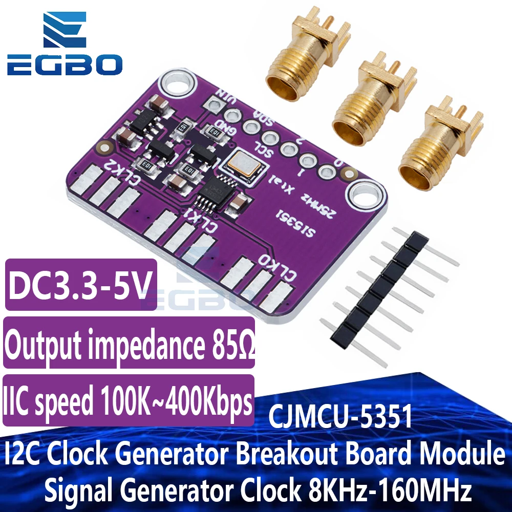 EGBO-DC-3V-5V-CJMCU-5351-Si5351A-Si5351-I2C-Clock-Generator-Breakout ...