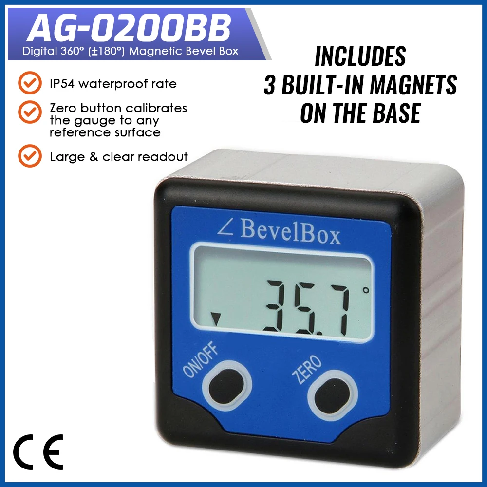 Digital-360-180-Bevel-Box-Inclinometer-with-Magnets-Protractor-Angle ...