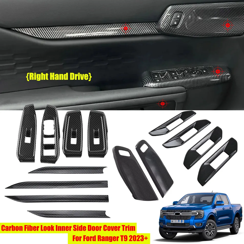 Carbon-Fiber-Look-Car-Side-Door-Interior-Cover-Panel-Trim-Decoration ...