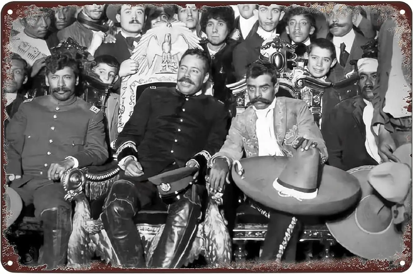 Letreros-de-Metal-Vintage-Pancho-Villa-y-Emiliano-Zapata-carteles-de-la ...