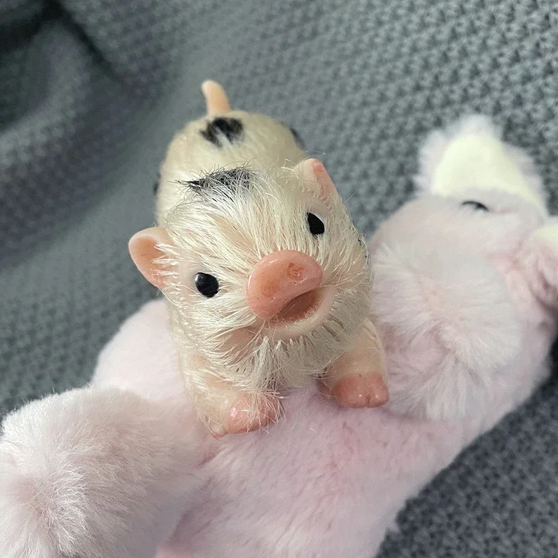 5-Inch-New-Simulation-Smile-Soft-Full-Silicone-Pig-Doll-Toy-Body-Hairy ...