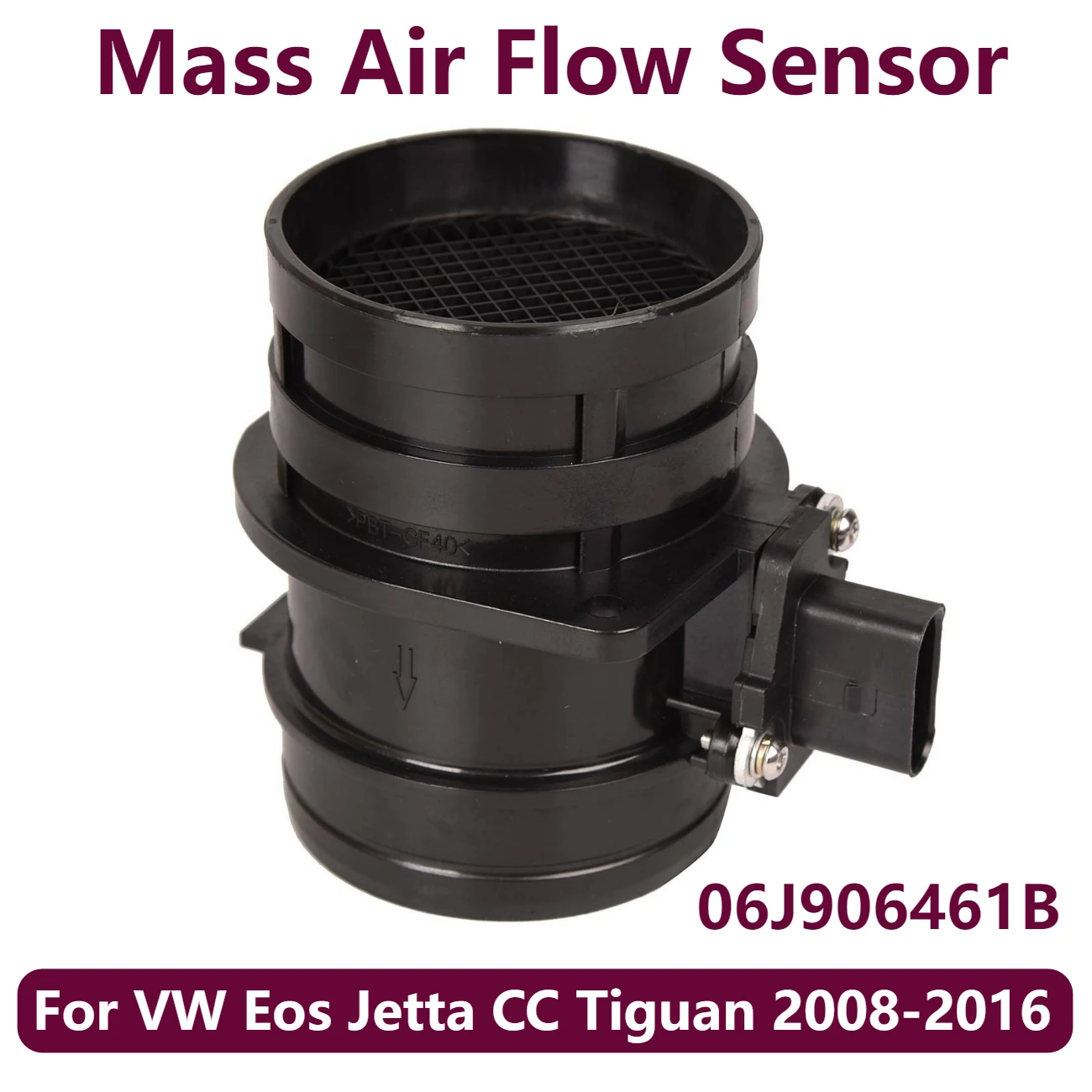 Mass Air Flow MAF Sensor Meter 06J906461B Fits for VW Eos Jetta CC ...