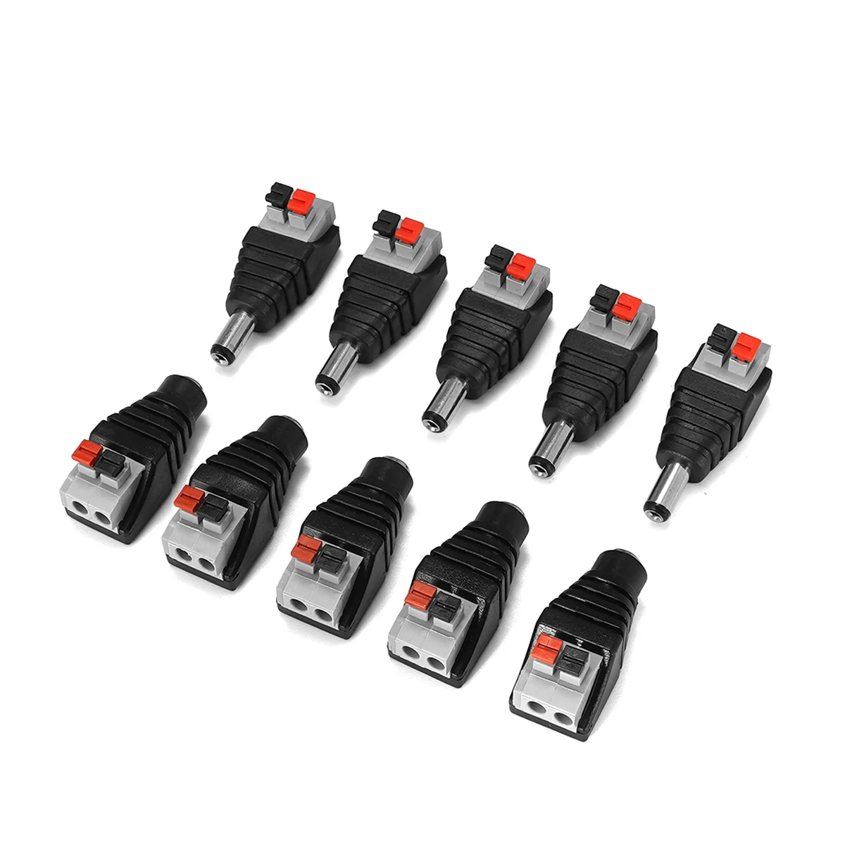 1/100 PCS 2,1x5,5mm Weibliche DC Power Anschlüsse Männlich Jack Stecker ...