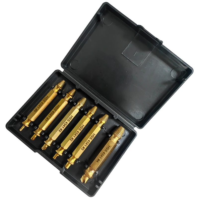 6pc Extractor Double Head Screw Slide Tooth Removal Tool Screwdriver ...