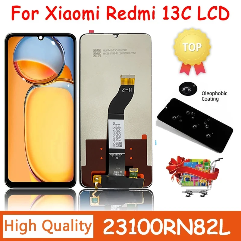 Original-6-74-For-Xiaomi-Redmi-13C-LCD-23100RN82L-Display-Touch-Panel-Screen-Assembly-Pantalla ...