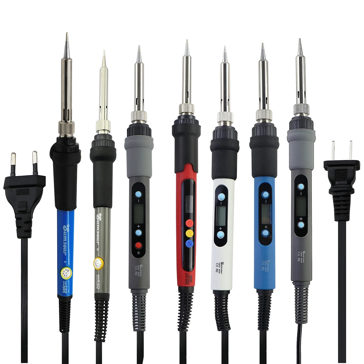 60W Thermostatic Soldering Iron 110V 220V Electric Mini Solder Iron ...