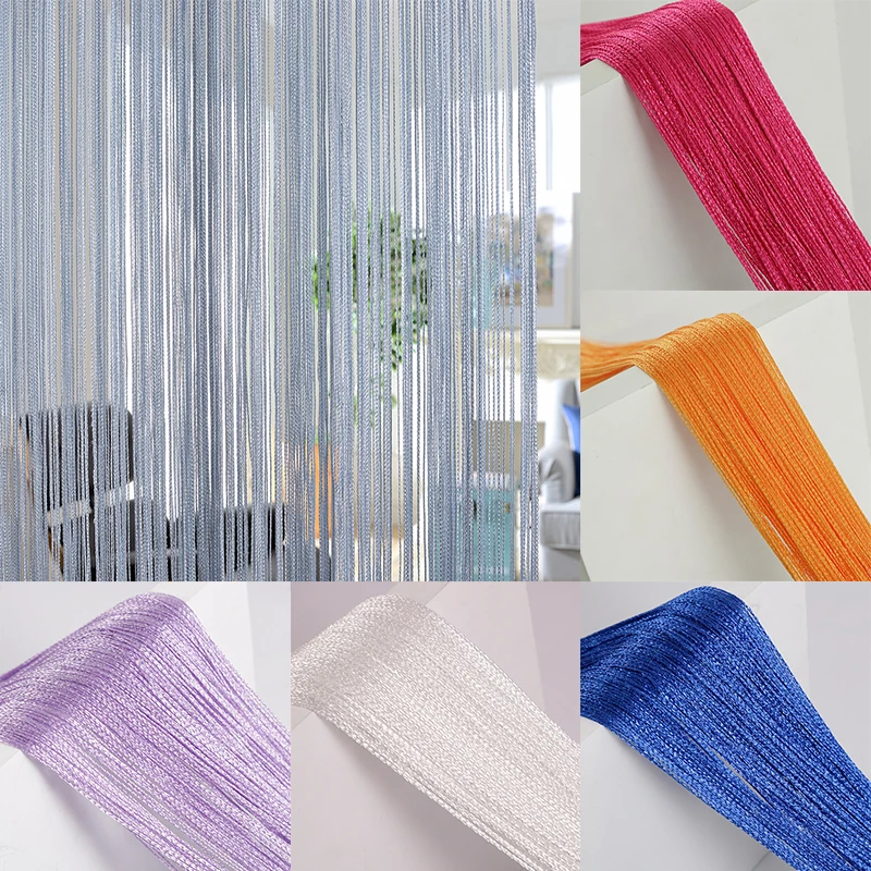 1-2m-Straight-Thread-Curtain-Fringe-String-Partition-Door-Screens ...