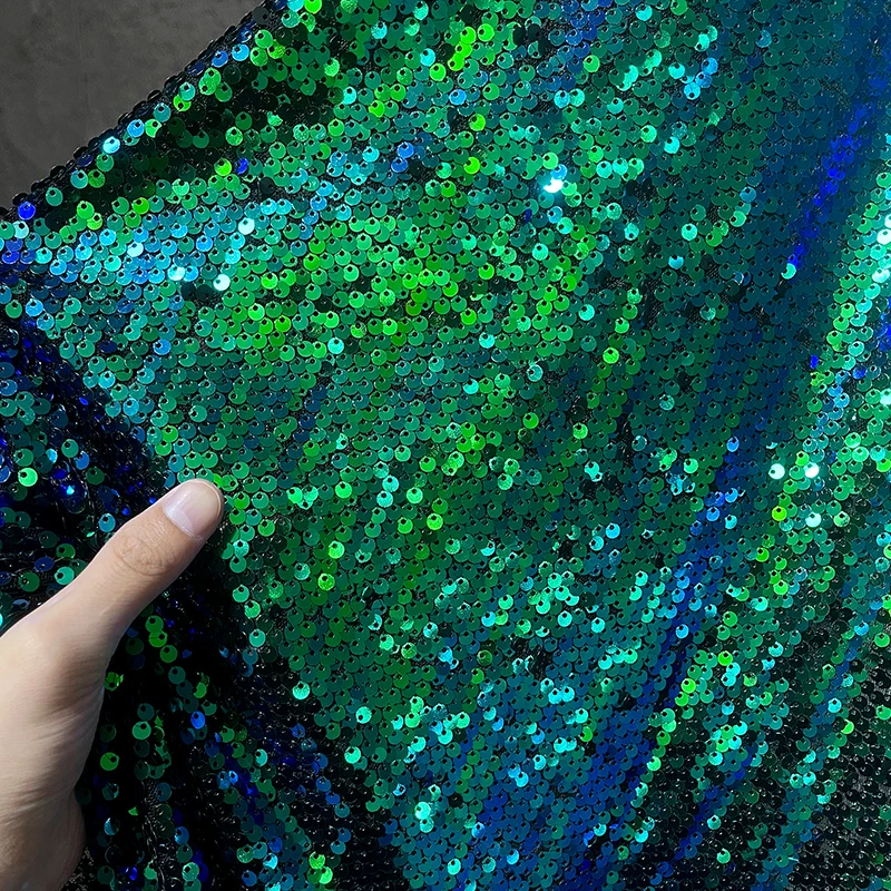 Sequin-Fabric-Blue-Green-Aurora-Background-Decoration-Creative-Clothing ...