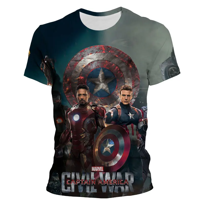 Camiseta de gran tamaño con estampado 3D de Marvel para hombre y mujer ...