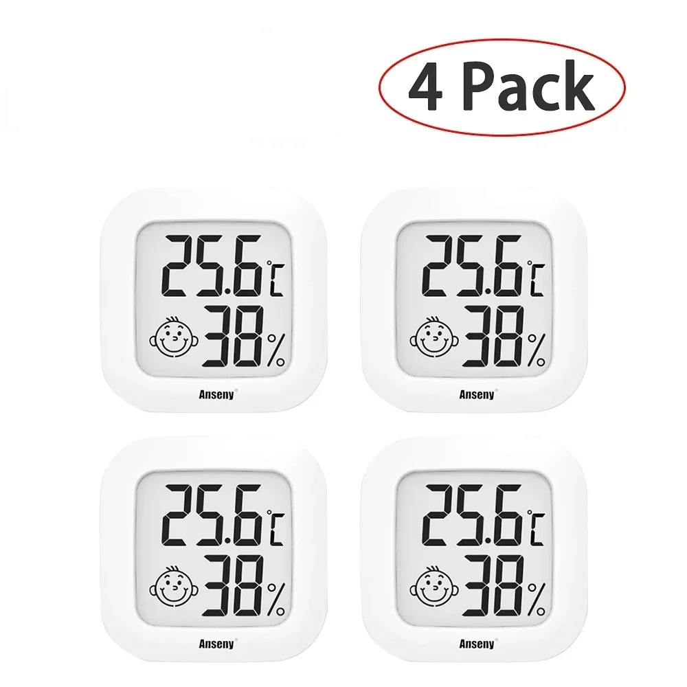 Naughty-Bird-4-Pack-Mini-Indoor-Digital-Thermometer-Hygrometer-Set-Room ...
