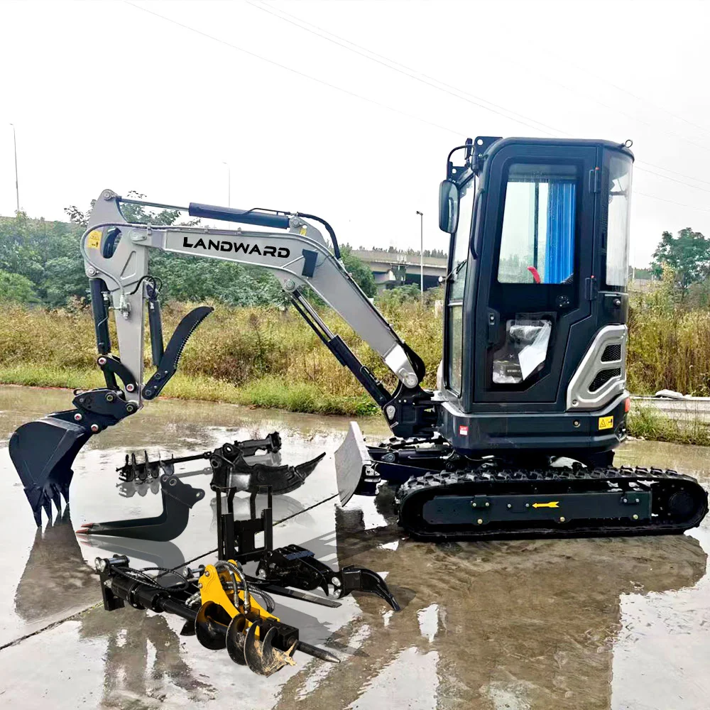 LANDWARD Excavators Hydraulic Crawler Mini Excavator 2.5 Ton Yanmar ...