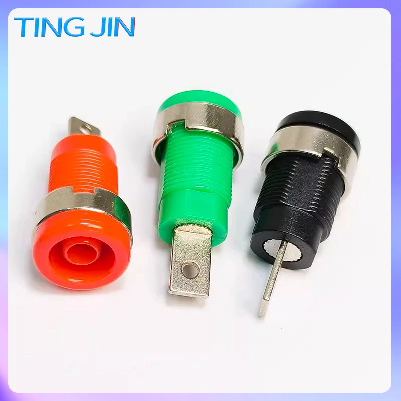 5pcs-Lot-Pure-copper-insulated-4mm-banana-socket-panel-test-female-30A ...