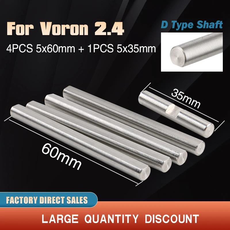Voron-2-4-Bearing-Steel-Rod-D-Type-Shaft-Grind-Flat-Linear-Rail-Round ...