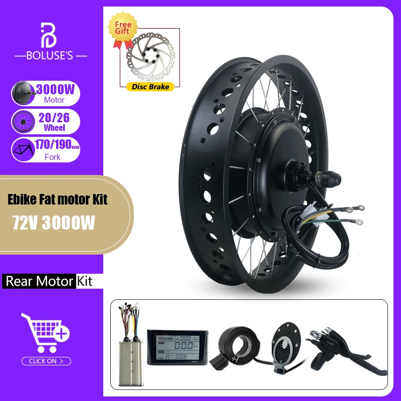 72v 3000w Electric Bike Motor Conversion Kit | 3000w 72v Ebike ...