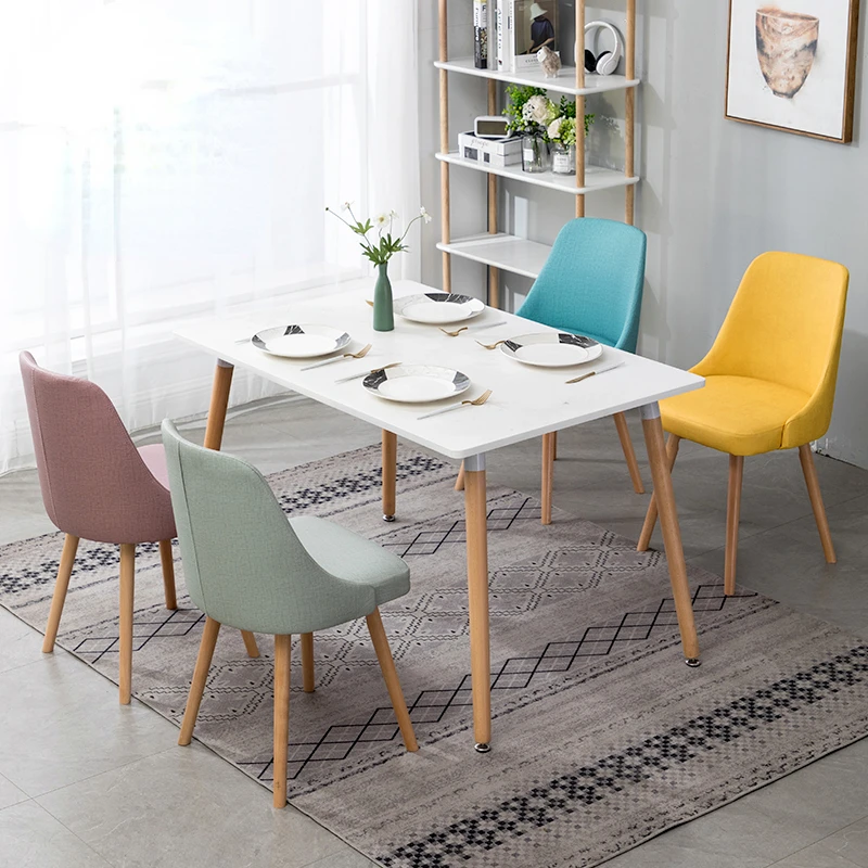 2pcs Solid Wood Chair Modern Light Luxury Living Room Creative Simple ...