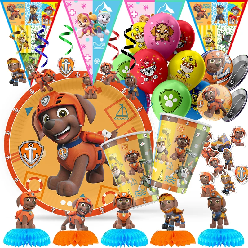 Paw-Patrol-Honden-Zuma-Thema-Verjaardagsfeestje-Decoratie-Benodigdheden ...