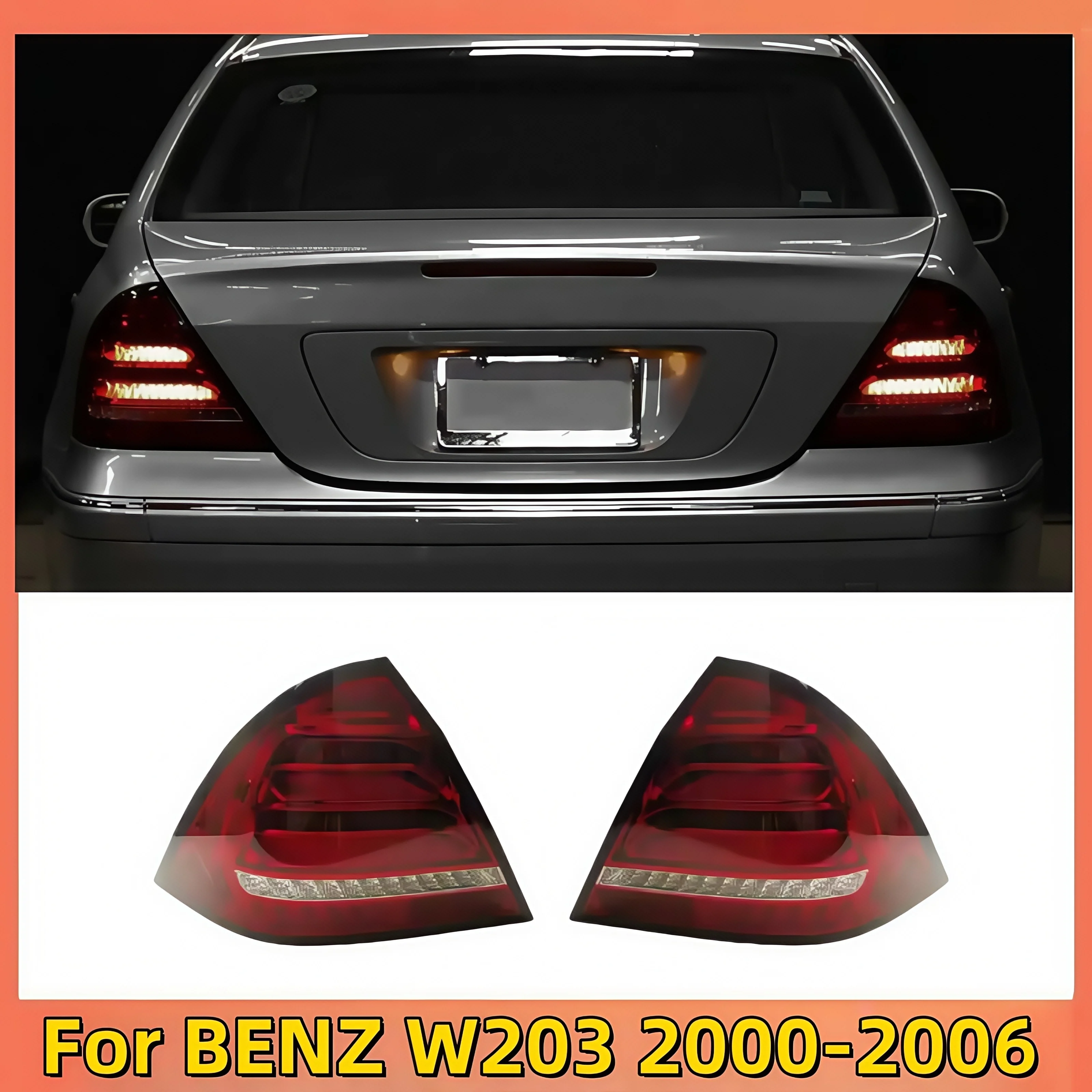 Tail Lamp for BENZ W203 LED Tail Light 2000-2006 C200 C180 Fog Brake ...