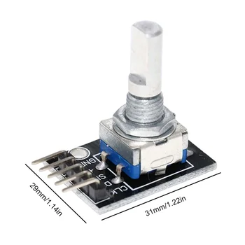 1-8PCS KY-040 360 Degrees Rotary Encoder Module with Knob Cap 5V Brick ...