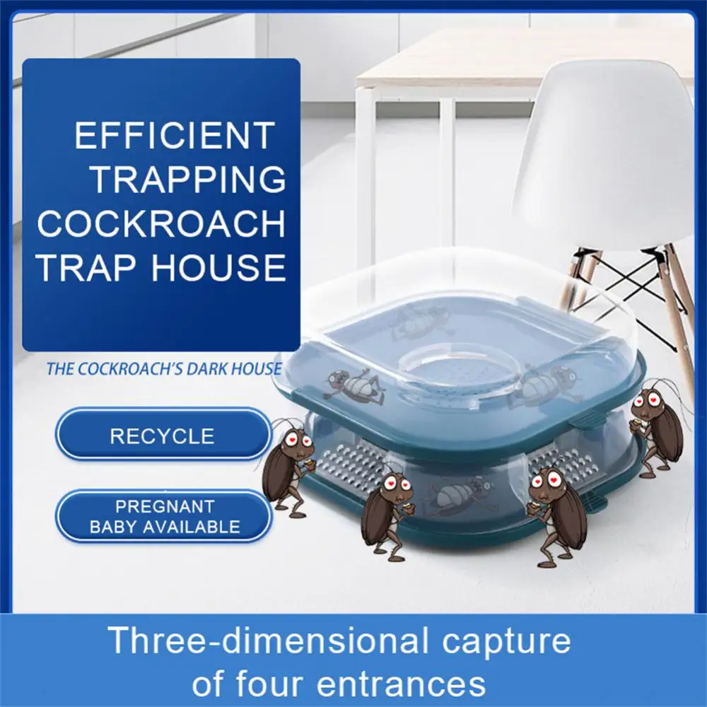 Bug-Roach-Catcher-Double-layer-Cockroach-Trap-With-Cover-Snap-on-Pest ...