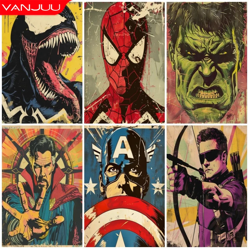 Marvel-Superhero-Diamond-Painting-Kit-Spiderman-Superman-Diamond ...