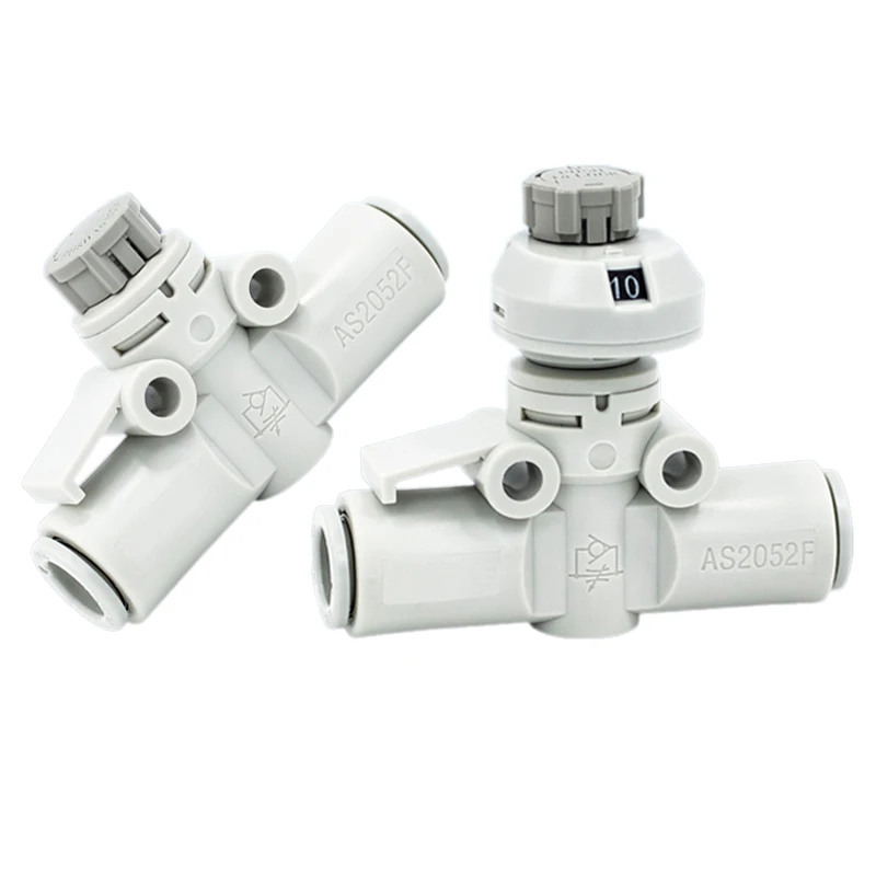 SMC Type Pneumatic Pipeline Speed Control Valve AS1002F/2002F/2052F ...