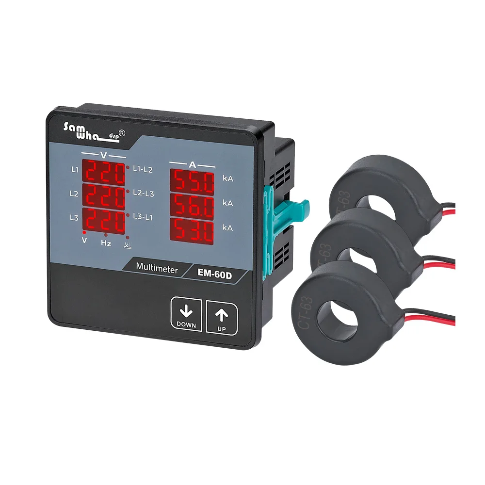 Samwha Dsp EM XXD Digital Multimeter, Contains 3 C.T, Three Phase Volt(L L),(L N), Ampere ...