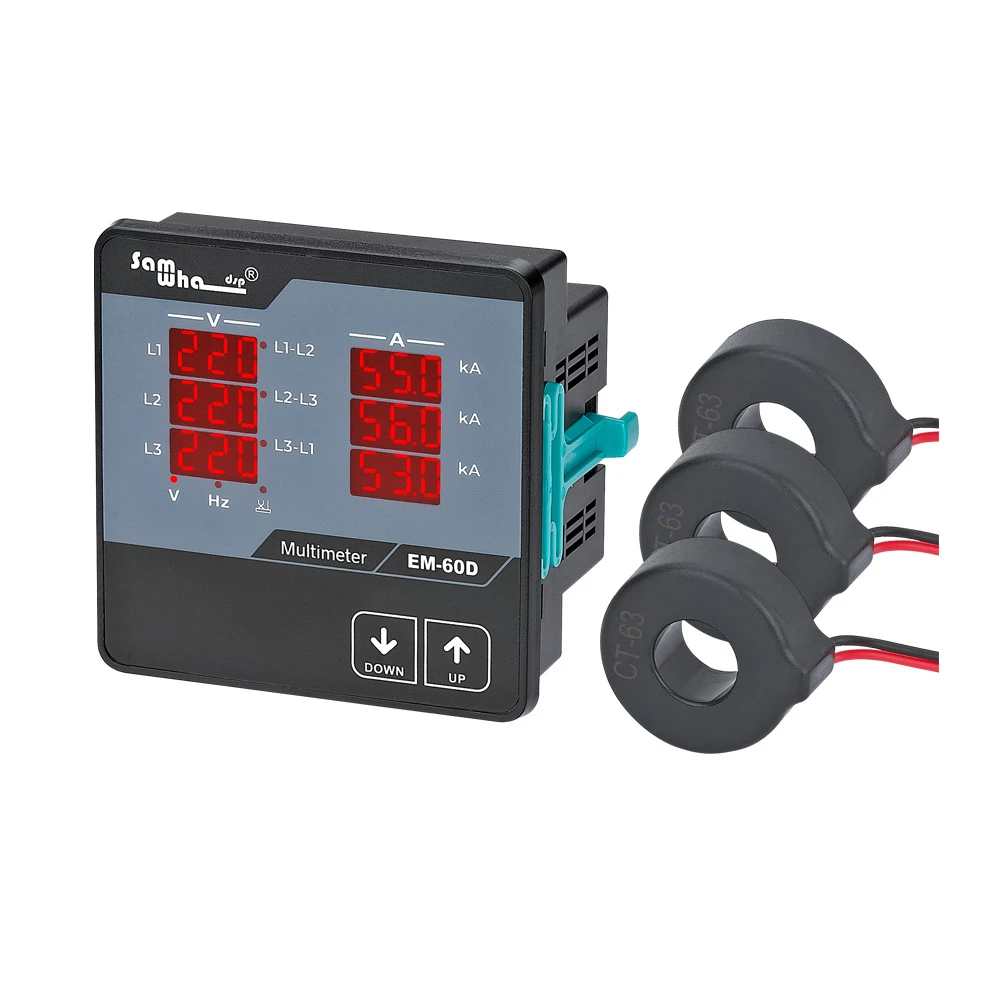Samwha Dsp EM XXD Digital Multimeter, Contains 3 C.T, Three Phase Volt(L L),(L N), Ampere ...