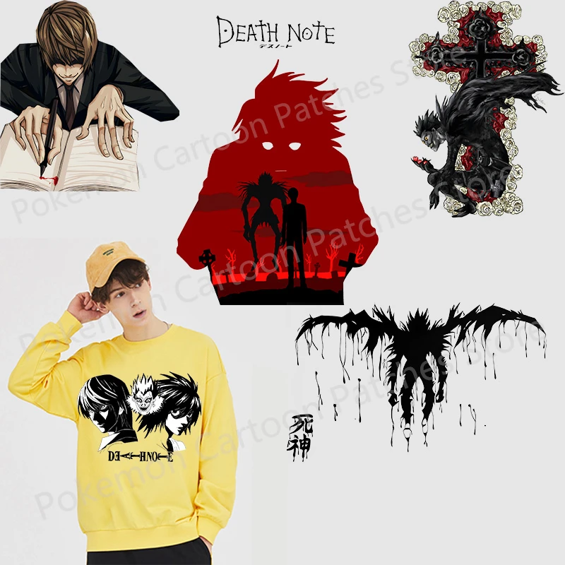 Parches de Anime Death Note para camiseta, sudaderas con capucha y ...