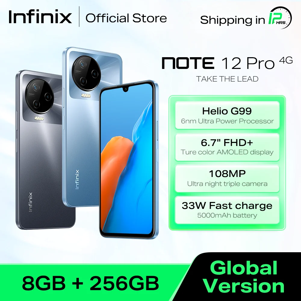 Infinix-smartphone nota 12 pro, 4g, nfc, processador helio g99, 6.7 ...