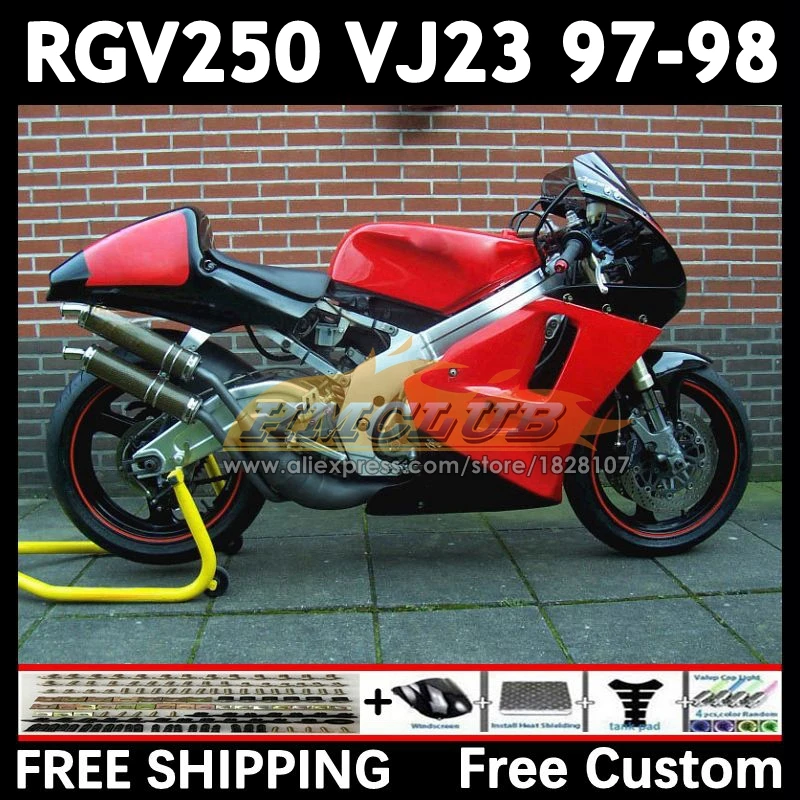 Body Kit For SUZUKI red glossy RGV250 SAPC VJ23 97 98 20No.116 RGVT250 ...