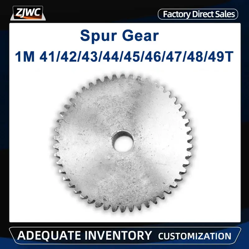 1 Piece Spur Gear 1M 41/42/43/44/45/46/47/48/49T Rough Hole 6mm Gear ...