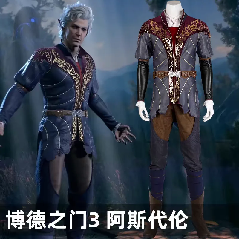 Game-BG-3-Astarion-Cosplay-Costume-Disguise-Baldur-Coat-Pants-Outfit ...