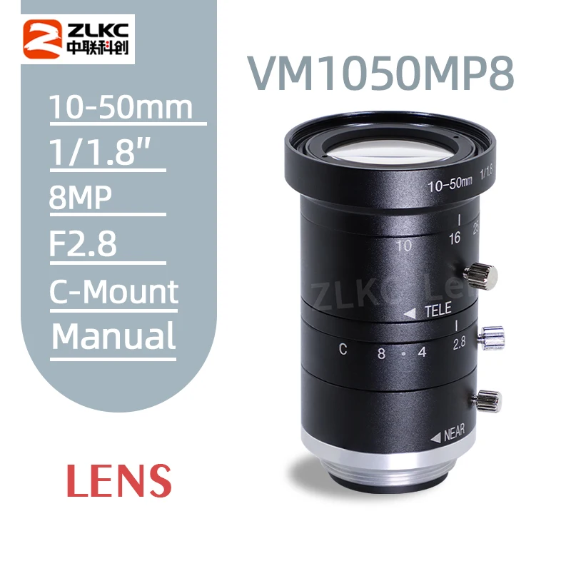 Cctv 렌즈 Fa 카메라 8 0 메가 픽셀 Hd 렌즈 10 50mm 1 1 8 인치 수동 가변 초점 및 조리개 렌즈 C 마운트