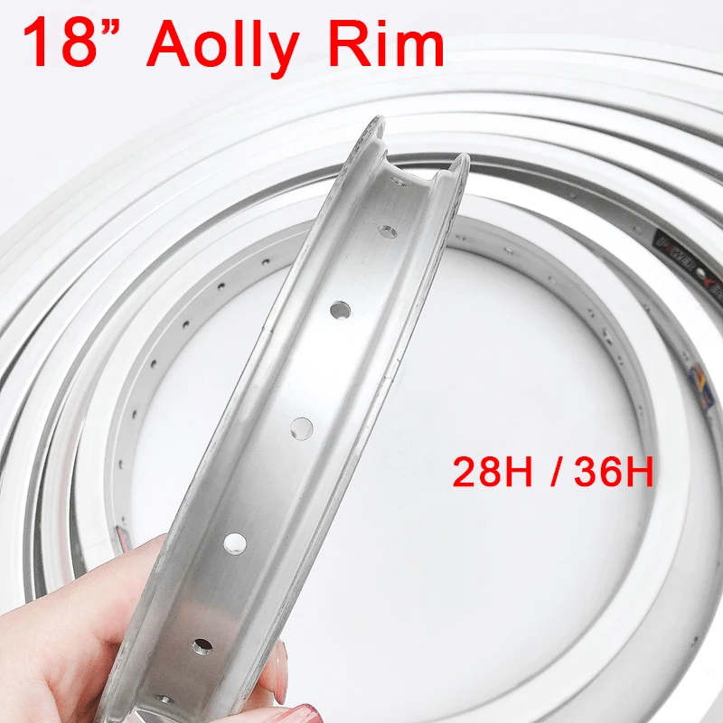 Thick 18 Inch Bicycle Aluminum Rims 28/36 Holes Electric Folding Bike ...
