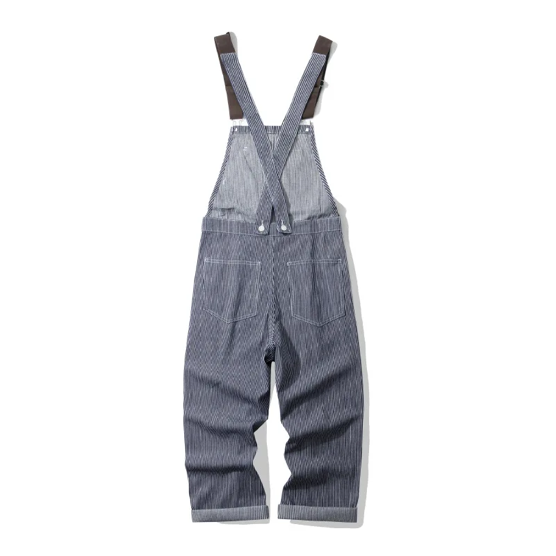 OKONKWO-Outdoor Canvas Lumberjack Pants Workwear Overalls Railway ...