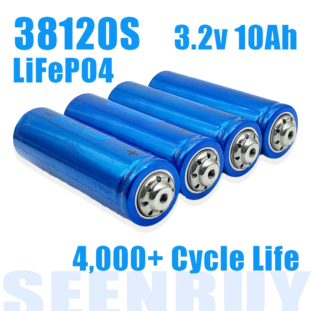 3.2V 10Ah LiFePO4 Power Battery Cylindrical Cell 38120S Deep Cycle for ...