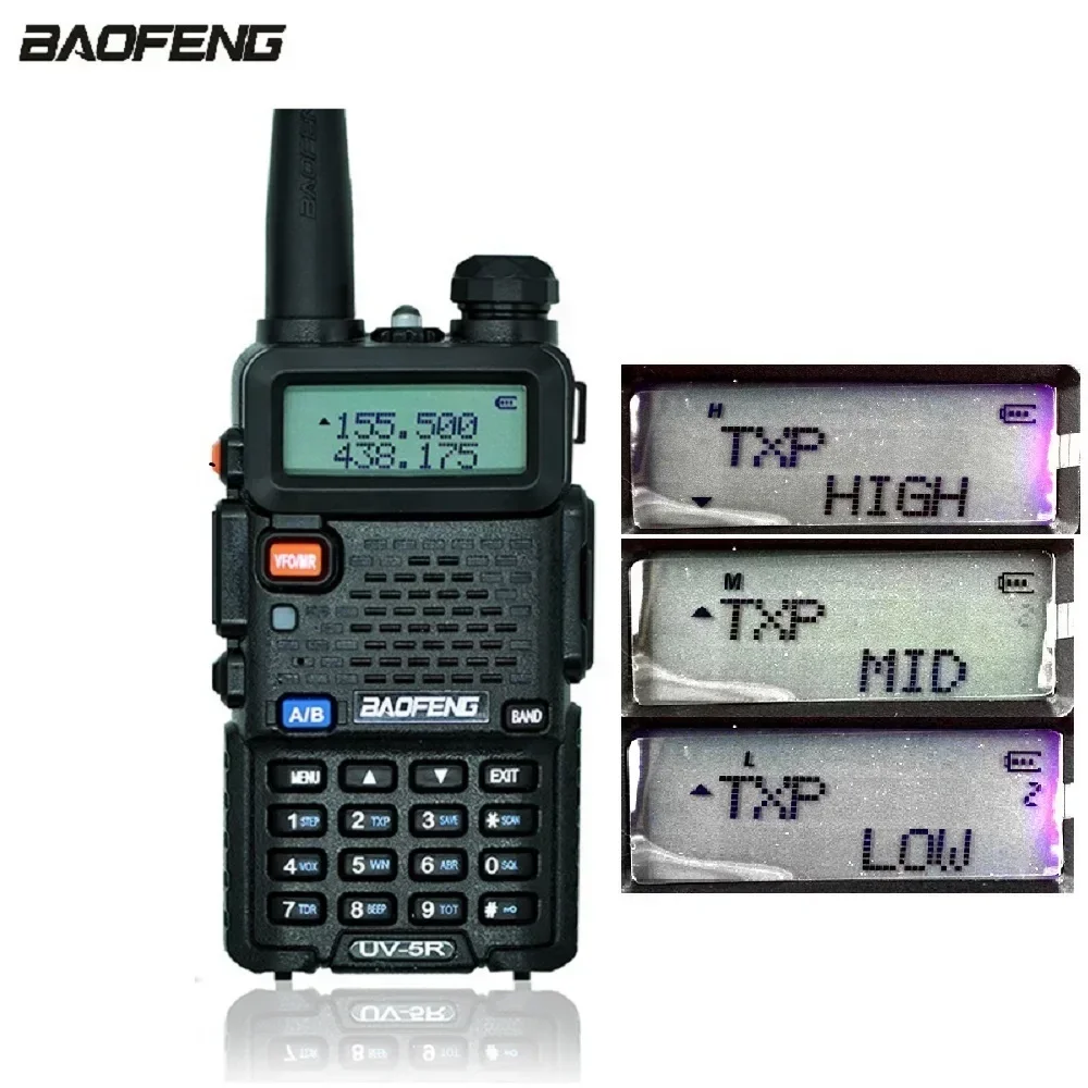 BaoFeng-UV5R-H-Ham-Two-Way-Radio-8W-Three-Power-Rate-VHF-UHF-LCD-Screen ...