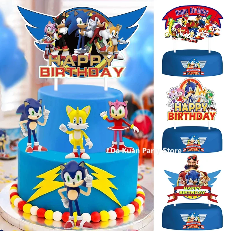 Sonic-a-decora-o-do-bolo-ouri-o-baby-shower-suprimentos-festa-de ...