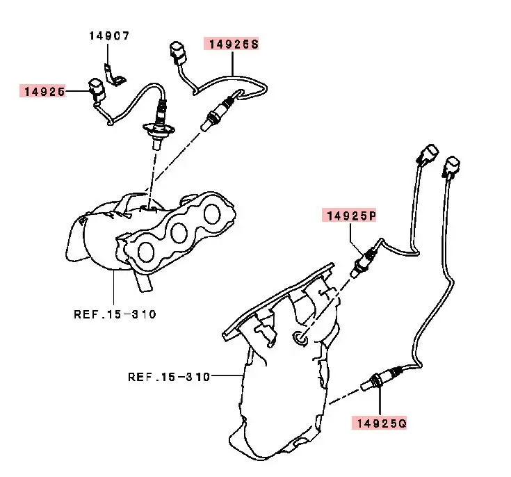 Sensor de oxígeno para Control de motor Mitsubishi Outlander CW6W GF4W ...
