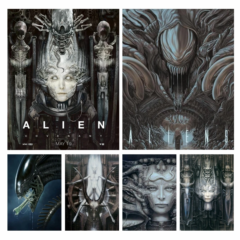 Hr-Giger-Li-Ii-Alien-Horror-5D-Full-Diamond-Painting-Abstrac-Art-Diy ...