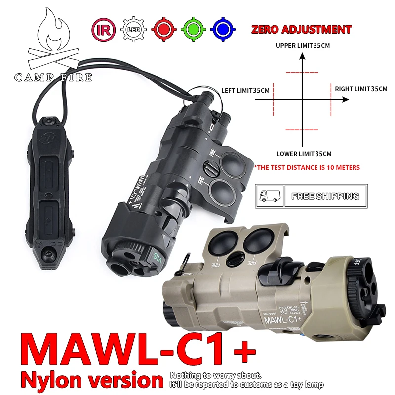 New-MAWL-C1-tactics-airsoft-MAWL-Nylon-hard-plastic-LED-Red-Dot-Green ...