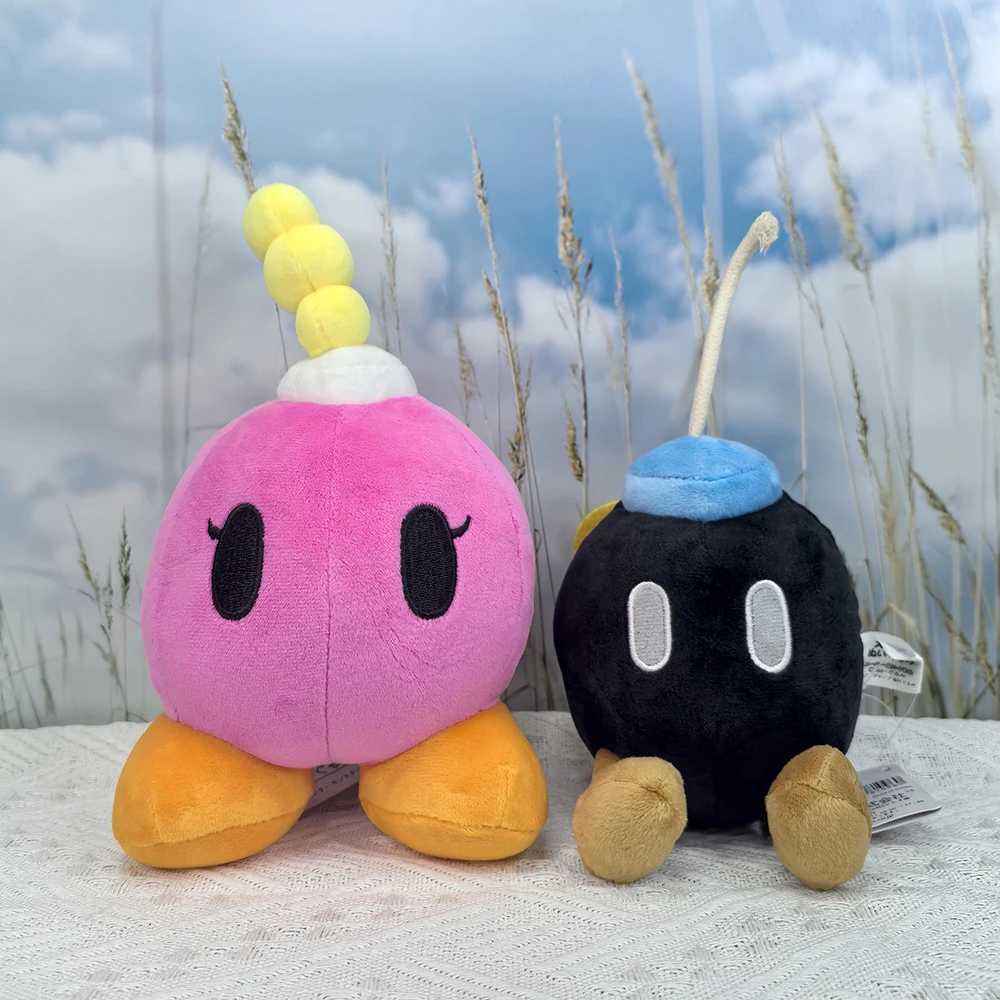 Super-Mario-Bros-Pink-Bombette-and-Bob-omb-Bomb-Land-Mine-8-Plush-Toy ...