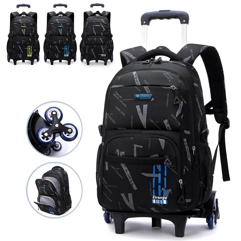 Trolley School Bags for Boys Children Rolling Backpack Elementary ...