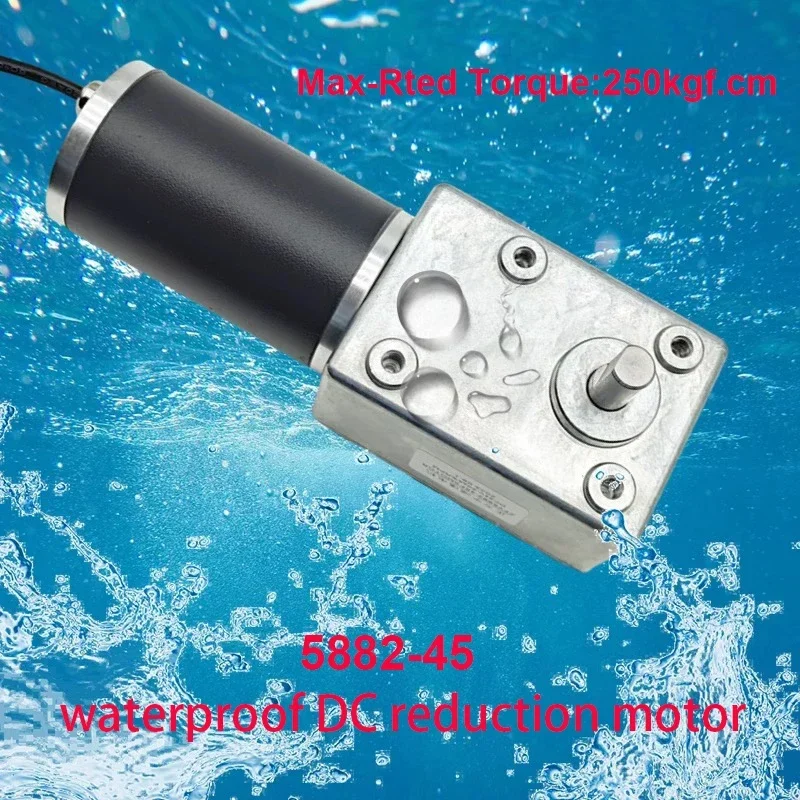 5882-45ZY 250kgf.cm dustproof IP68 waterproof motor turbine worm all ...