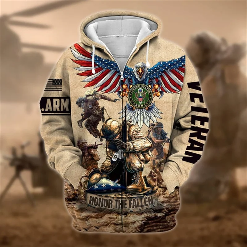 Autumn-3D-United-States-Solider-Army-Veteran-Printed-Zip-Up-Hoodies-Kid ...