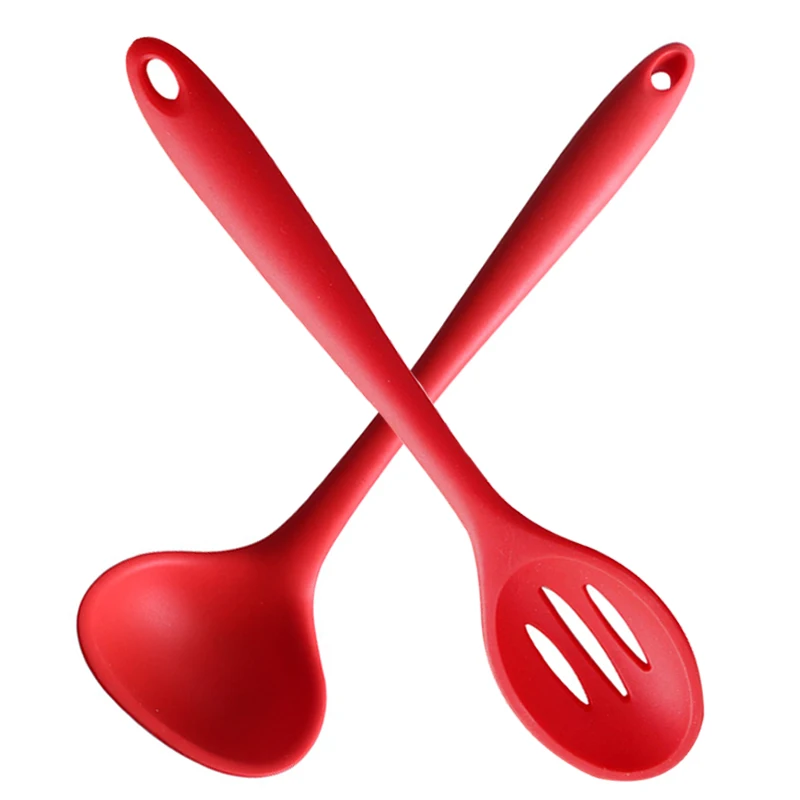 Leeseph-Large-Silicone-Ladles-Soup-Spoons-Heatproof-Skimmer-Strainer ...
