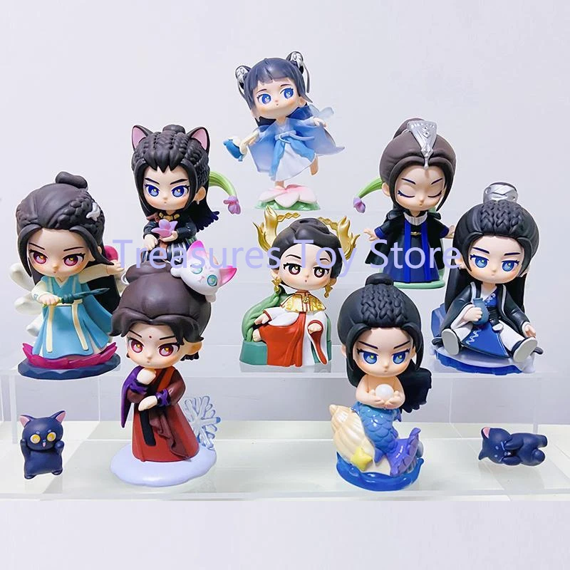 8cm-A-Raposa-Azul-Sussurro-Ji-Yunhe-Dilraba-Sereia-Changyi-Jialun-Lisu ...