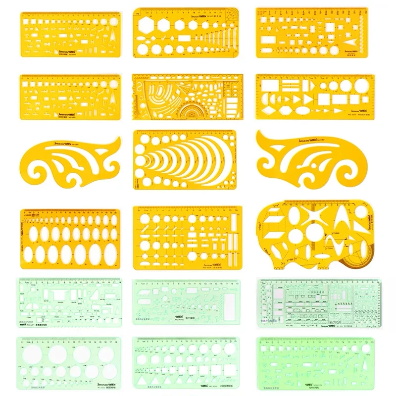 Jinsihou Drawing Oval Ruler Durable Stencil Ruler K Resin Soft ...