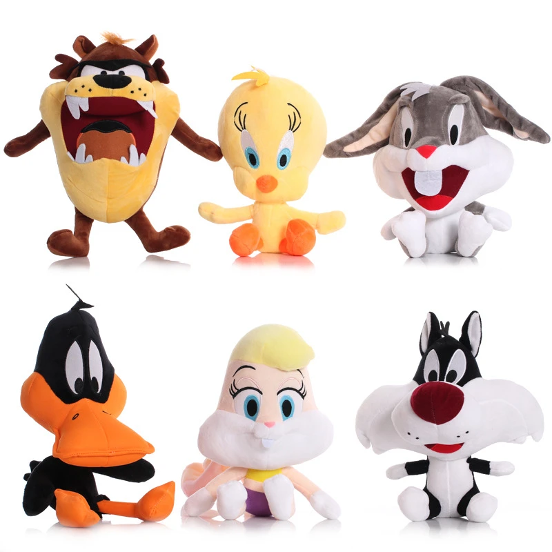 6 Styles Bugs Bunny Plush Cute Daffy Duck Lola Bunny Tweety Bird ...